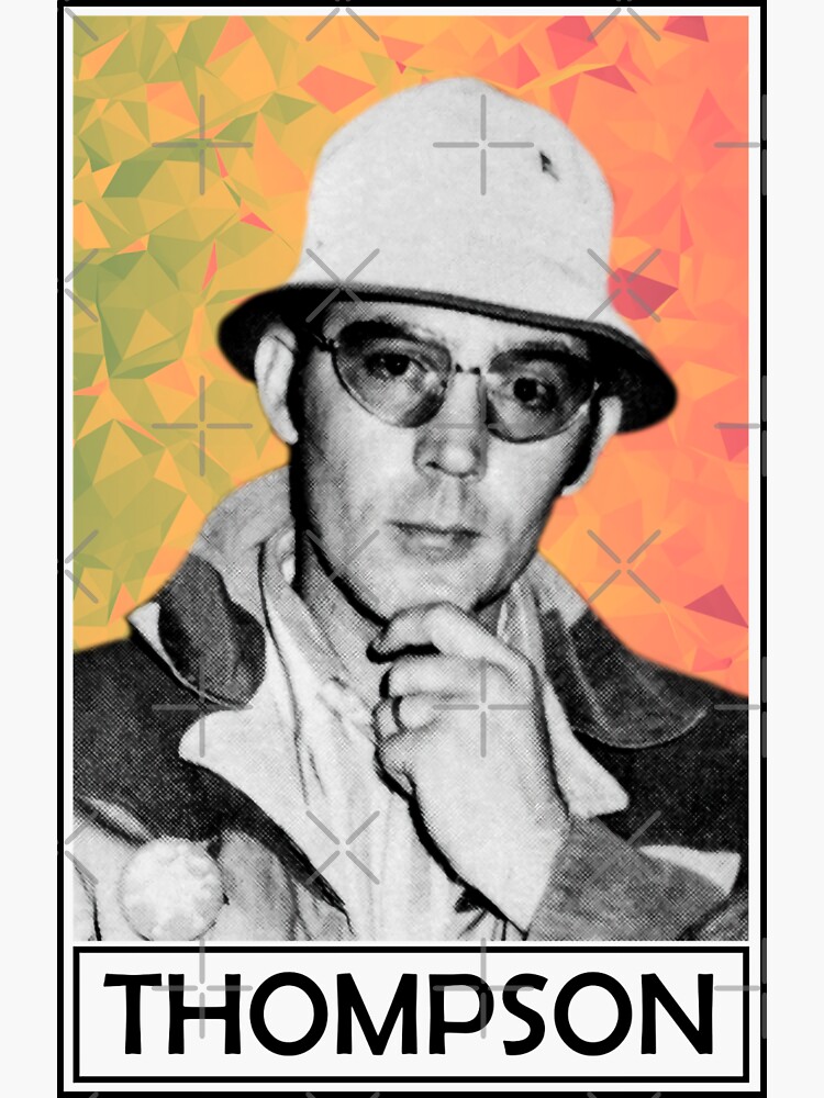 "Gift Idea Hunter S. Beautiful Model Thompson Vintage Retro" Sticker ...