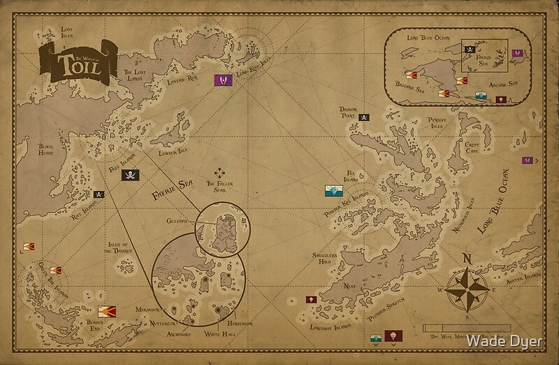 "Faerie Sea Map" by Wade Dyer | Redbubble