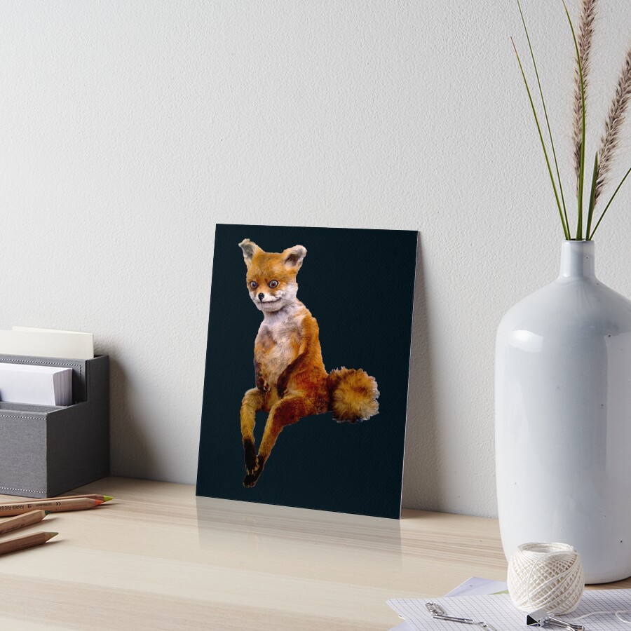 "Stoned fox the Taxidermy Fox Meme " Art Board Print for Sale by Lar2ok ...