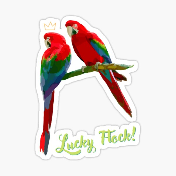 "Lucky Parrot Couple pun" Sticker for Sale by LoveBubbleRush | Redbubble