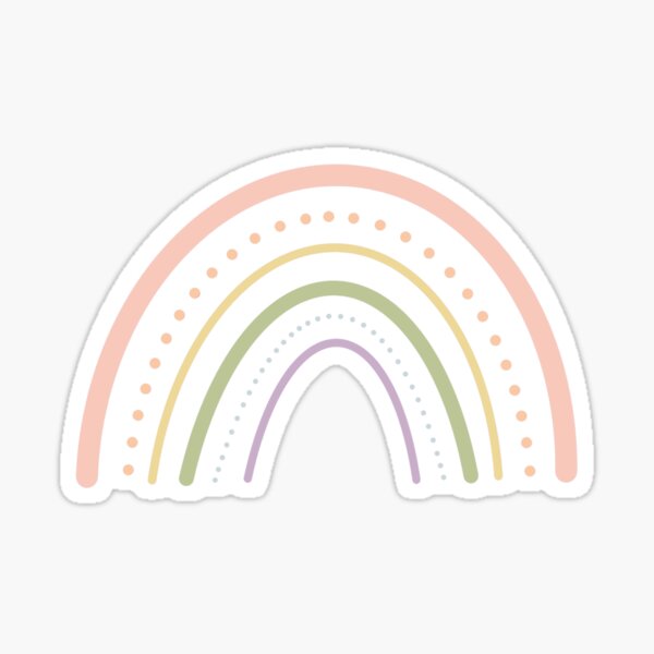 "Pastel Rainbow" Sticker for Sale by melteedesigns | Redbubble