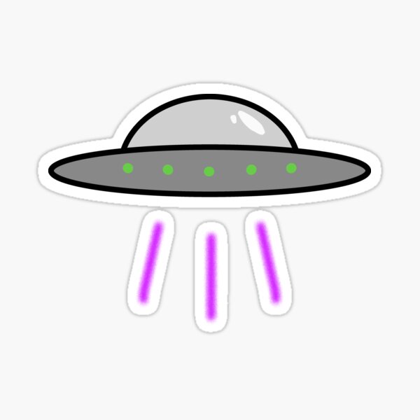 "Alien Spaceship" Sticker for Sale by BeckySabetta | Redbubble