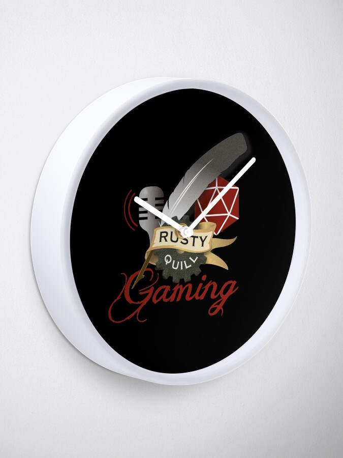 "Rusty Quill Gaming Logo" Clock for Sale by RustyQuill | Redbubble