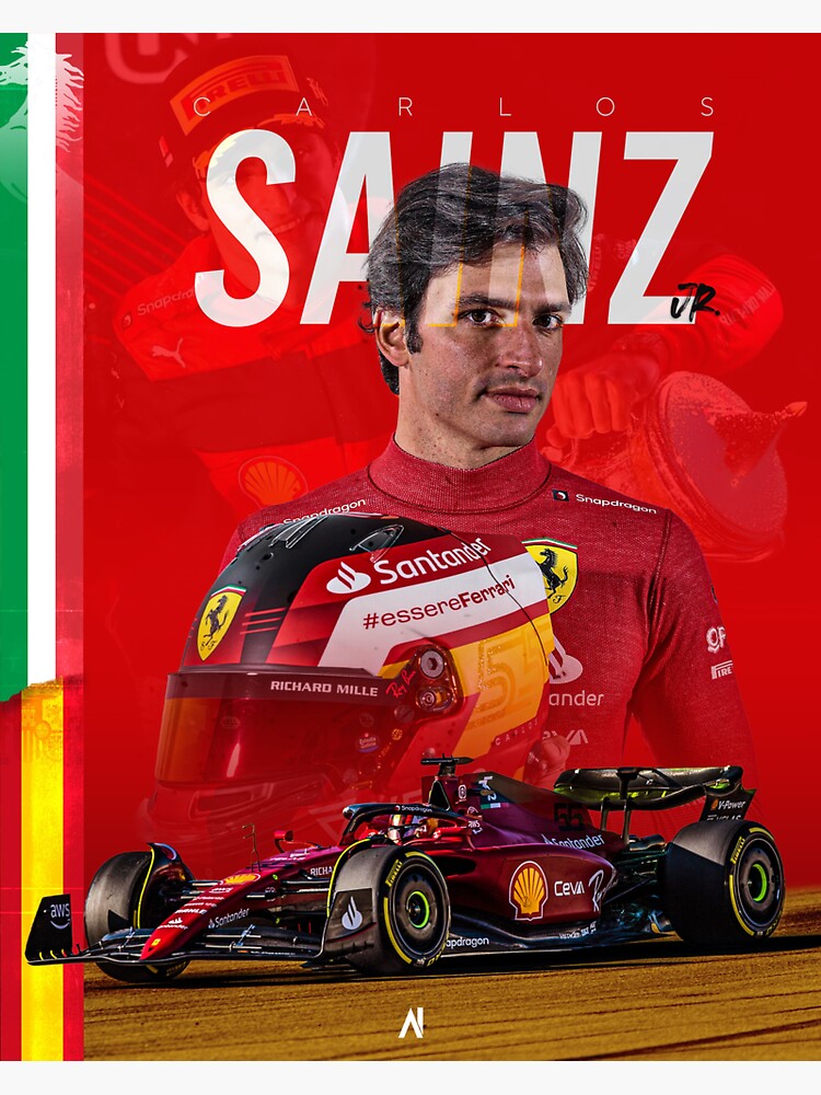 "Sainz 55 " Sticker for Sale by rissahughes | Redbubble
