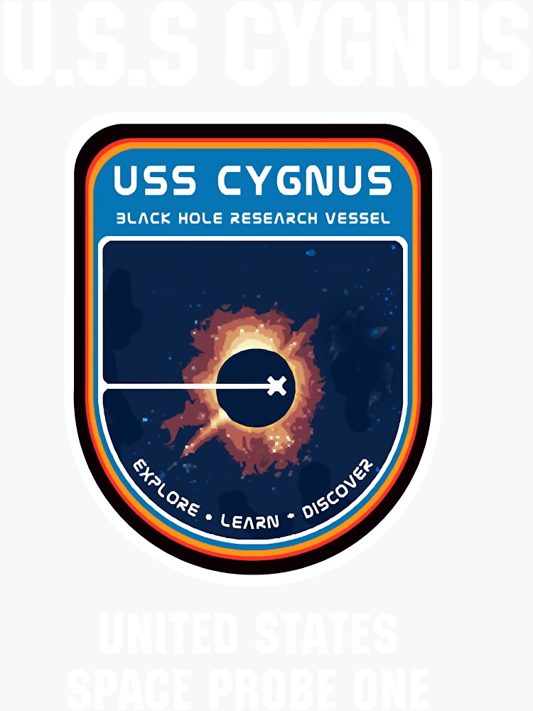 "USS Cygnus Inspired by The Black Hole " Sticker for Sale by ...
