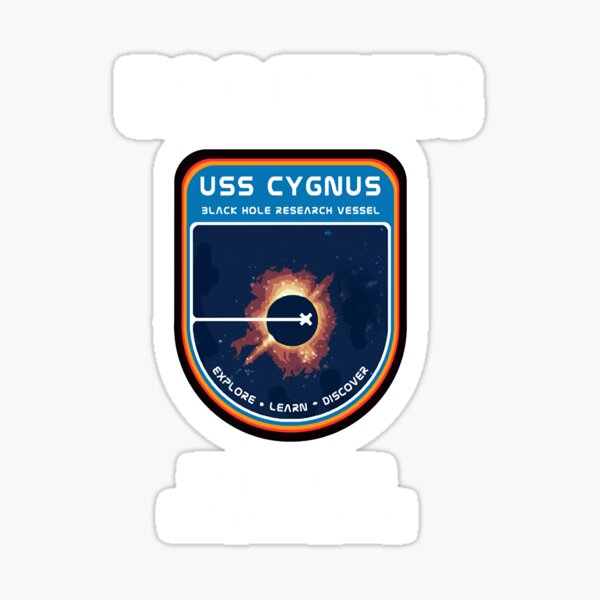 "USS Cygnus Inspired by The Black Hole " Sticker for Sale by ...