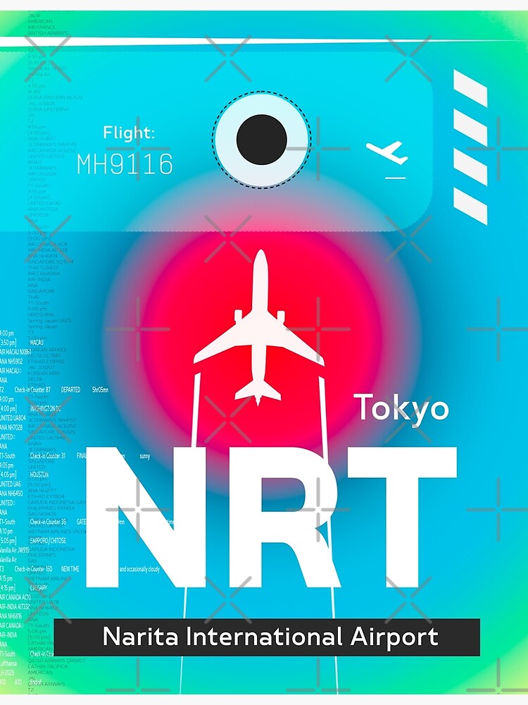 "NRT Narita airport" Poster by Aviators | Redbubble