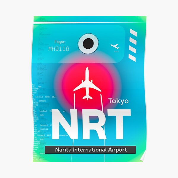 "NRT Narita airport" Poster by Aviators | Redbubble