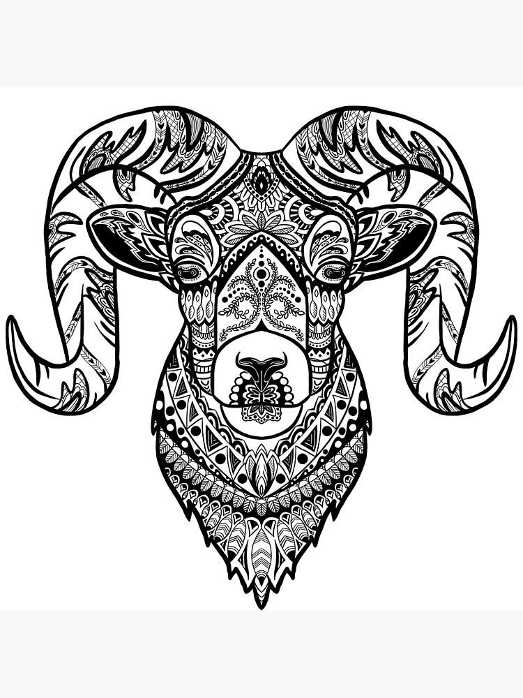"Mandala Ram" Poster for Sale by BoxCreatures | Redbubble