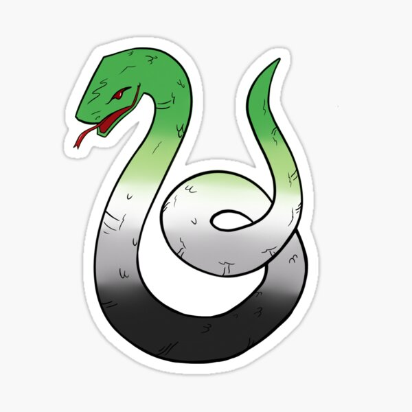 "Aromantic Snake " Sticker for Sale by ElliosArt | Redbubble