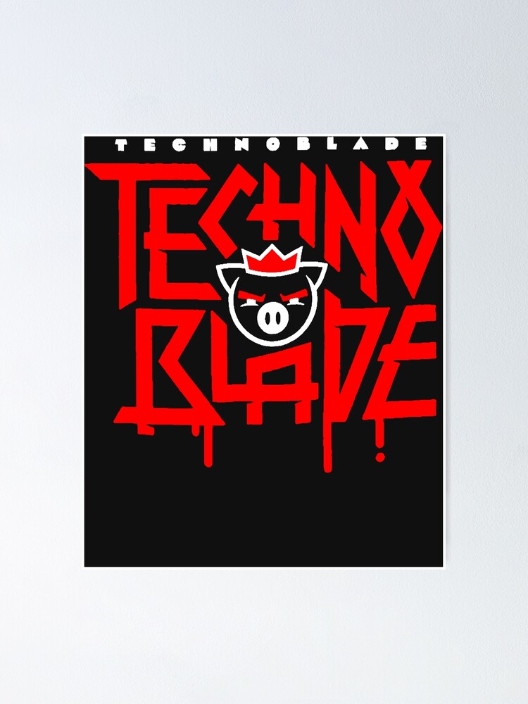 "Technoblade logo red" Poster for Sale by MARKMAY321 | Redbubble