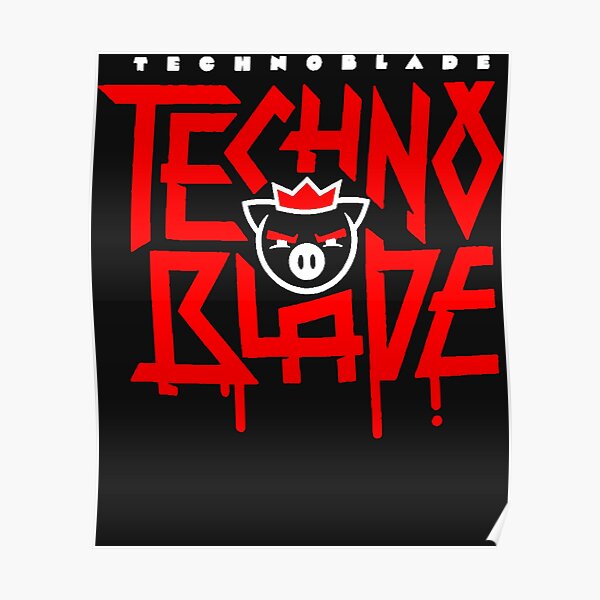 "Technoblade logo red" Poster for Sale by MARKMAY321 | Redbubble