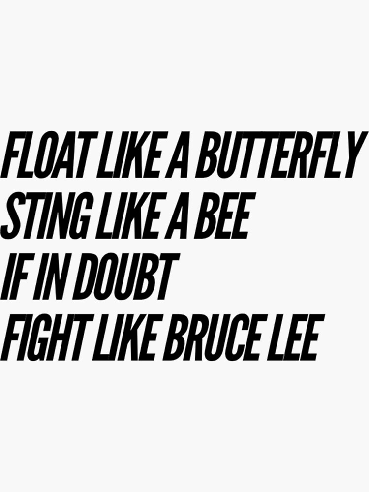 "Boxing Float Like A Butterfly" Sticker for Sale by mwoal92 | Redbubble