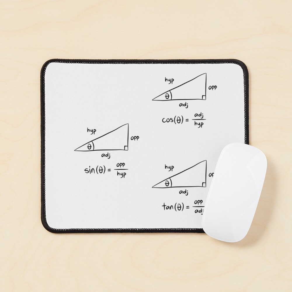 "Trigonometry Math equations and formula Sine Cosine Tangent Right ...