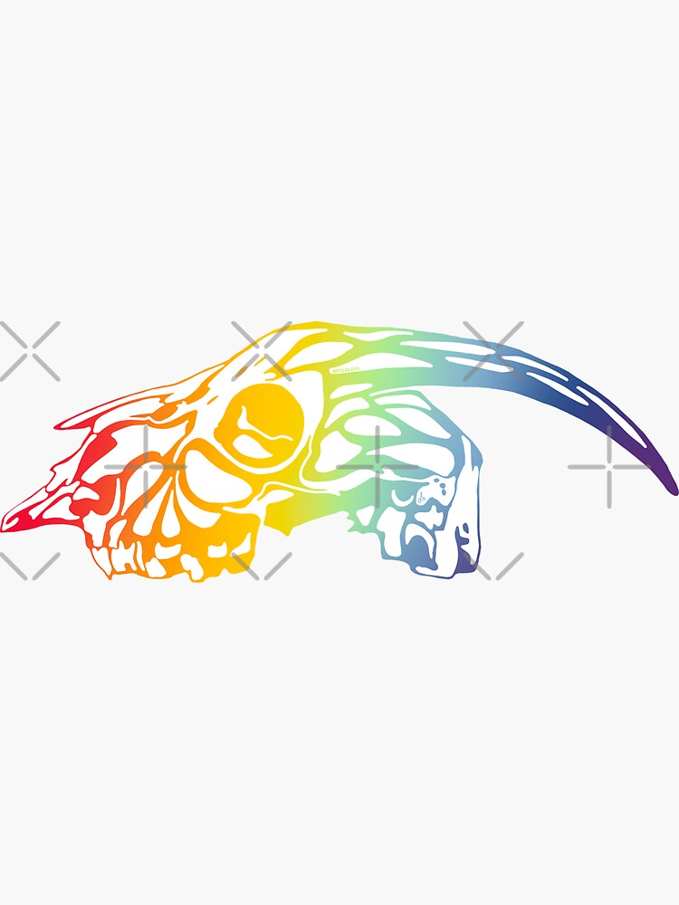 "Rainbow Animal Skull" Sticker for Sale by melda-dole | Redbubble