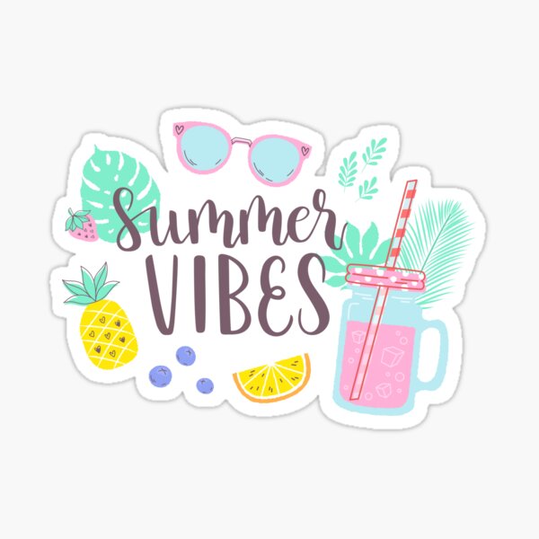 "Summer Vibes" Sticker for Sale by Yuzach | Redbubble