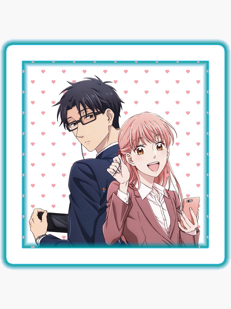 "Wotakoi Neon Love (on Pink)" Sticker for Sale by epinkb | Redbubble