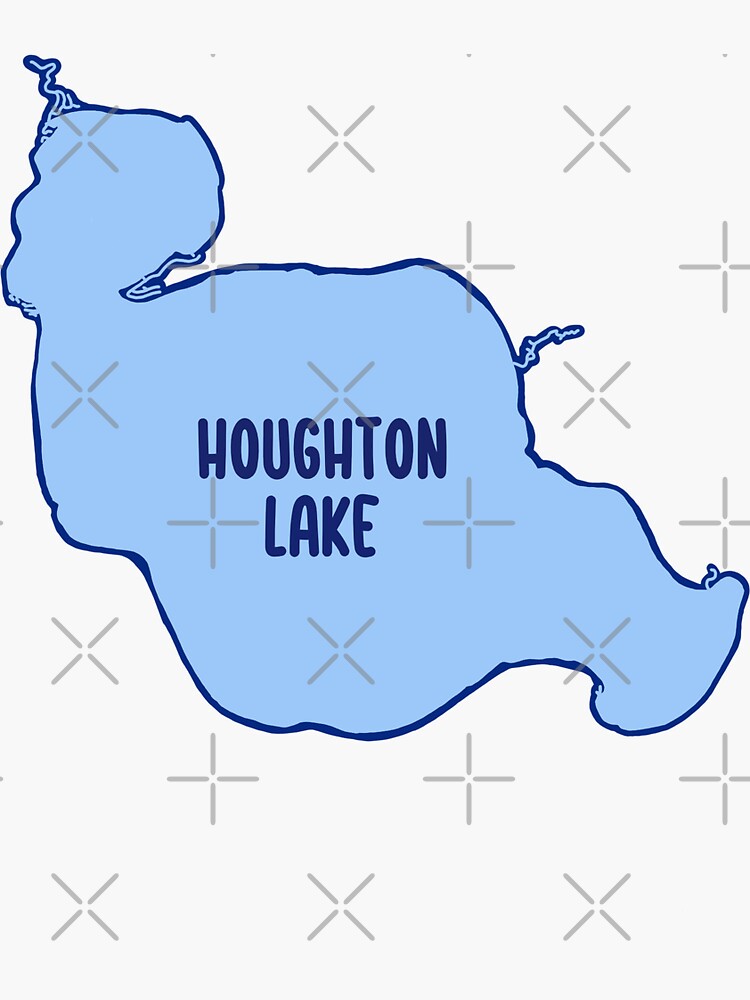 "Houghton Lake" Sticker for Sale by dalymeg | Redbubble