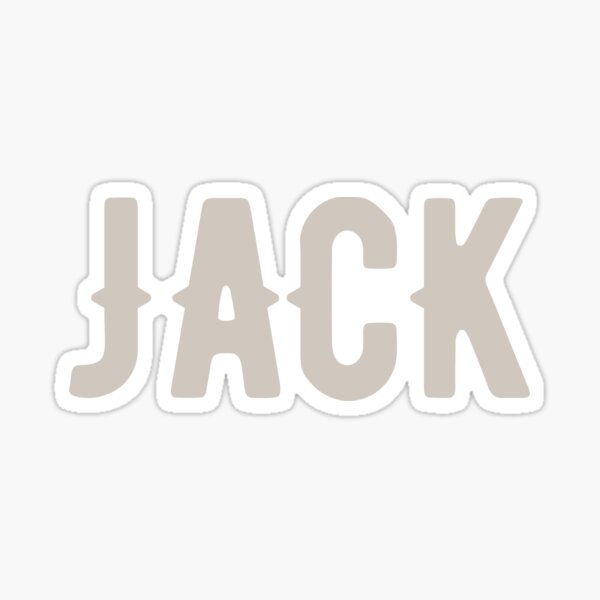 "JACK " Sticker for Sale by MIRYCO | Redbubble