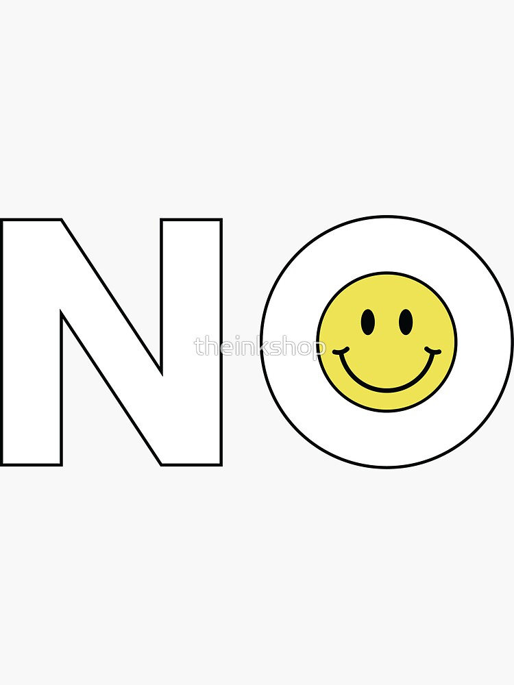 "NO Smiley Face" Sticker for Sale by theinkshop | Redbubble