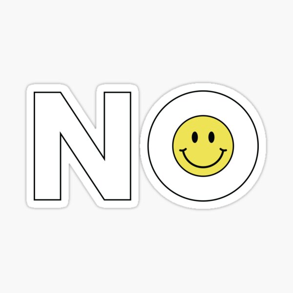 "NO Smiley Face" Sticker for Sale by theinkshop | Redbubble