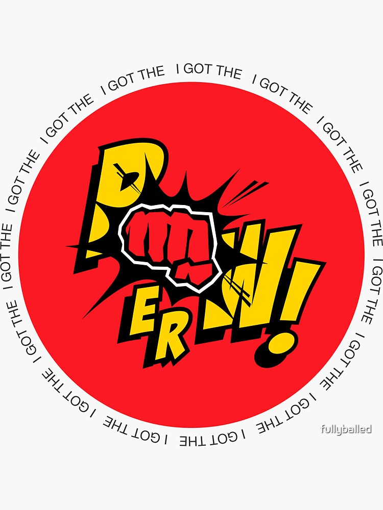 "POW POWER" Sticker for Sale by fullyballed | Redbubble