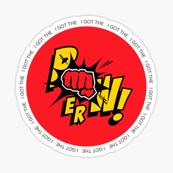 "POW POWER" Sticker for Sale by fullyballed | Redbubble