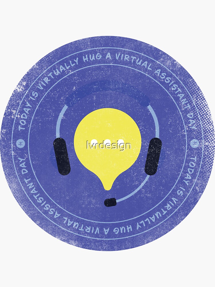 "Today is Virtually Hug a Virtual Assistant Day Badge" Sticker for Sale ...