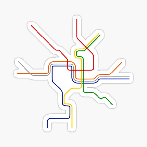 "Washington DC Metro Map " Sticker for Sale by Lizzyapparel | Redbubble