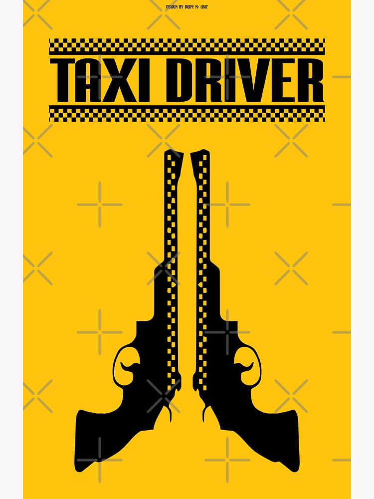 "TAXI DRIVER" Sticker for Sale by RuinM-usic | Redbubble