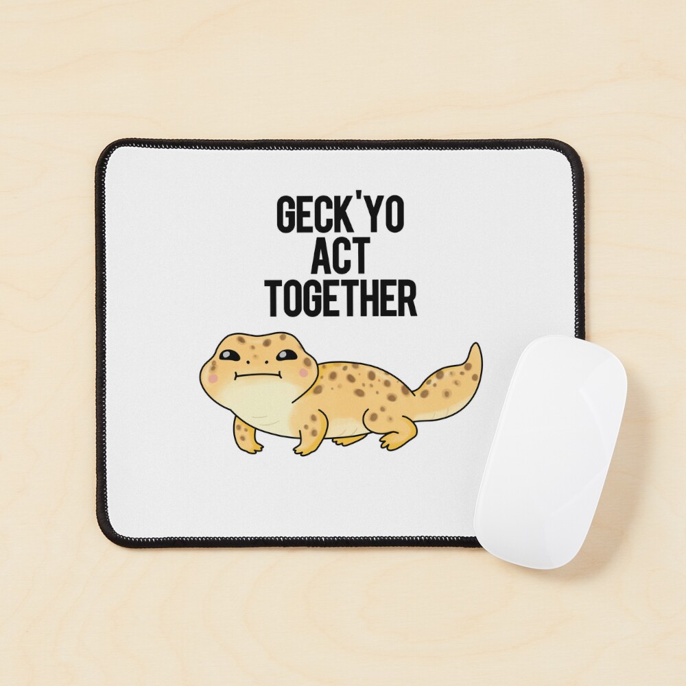 "Geckyo Act Together Funny Gecko Puns " Sticker for Sale by punnybone ...