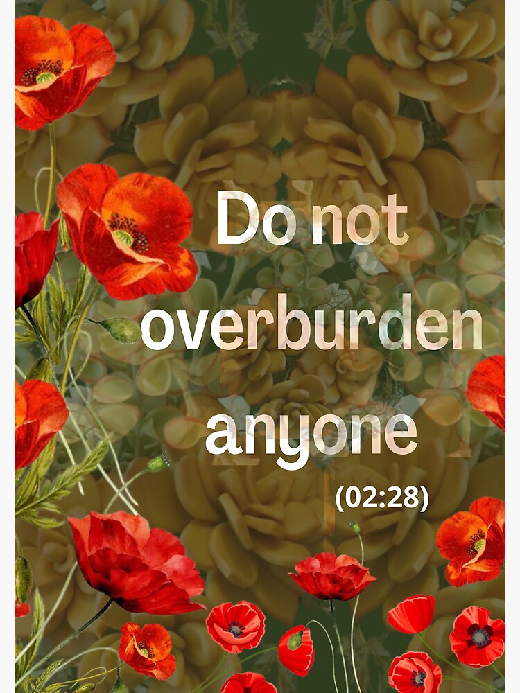 "Do not overburden anyone, Ayat from Al-Quran, Flower design ...
