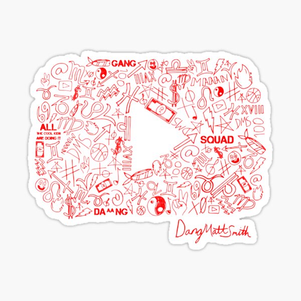 "Dang Matt Smith - KIDS PLAY BUTTON" Sticker for Sale by sachorden ...