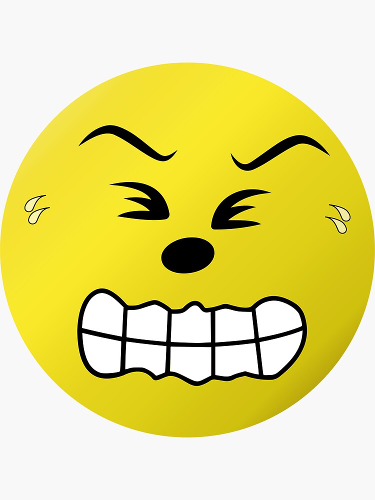 "Smiley Angry Face" Sticker for Sale by Happymoms | Redbubble