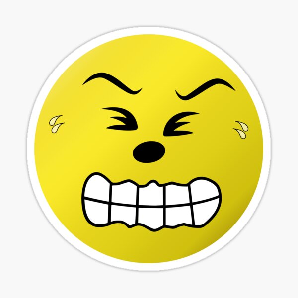 "Smiley Angry Face" Sticker for Sale by Happymoms | Redbubble