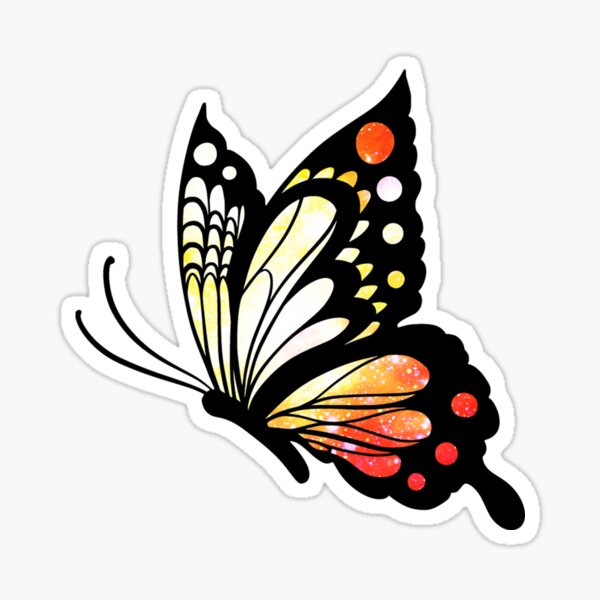 "Orange Butterfly" Sticker for Sale by fahad4195 | Redbubble