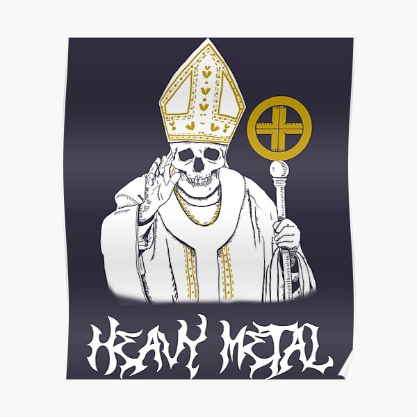 "Active First Wave Venom Bathory Heavy Metal Pope Vintage" Poster for ...