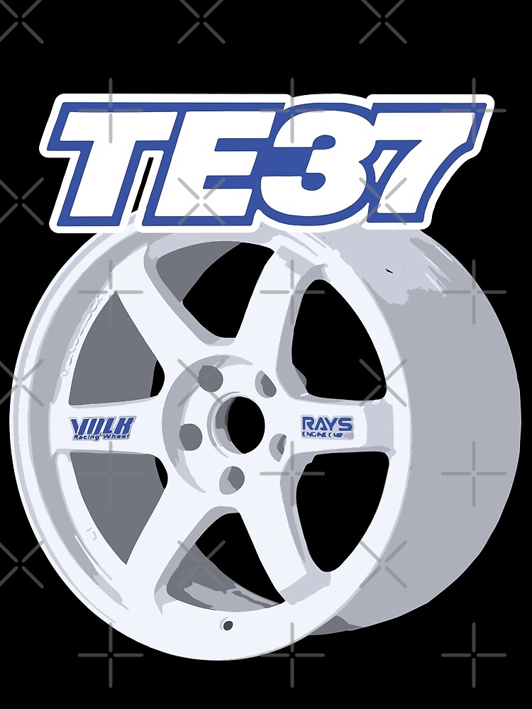 "te37 racing team OG JDM wheel forged" Art Print for Sale by ...
