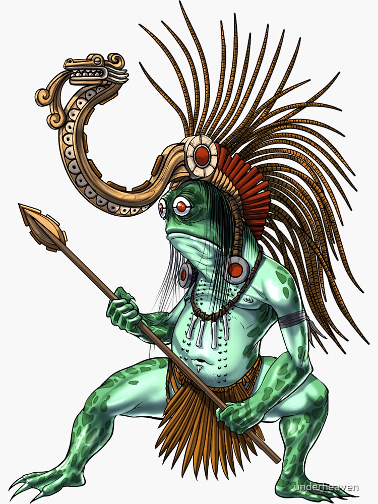 "Aztec Mythology Deity Cueyatl" Sticker for Sale by underheaven | Redbubble
