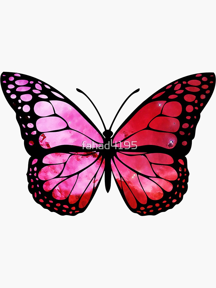 "Red Butterfly" Sticker for Sale by fahad4195 | Redbubble