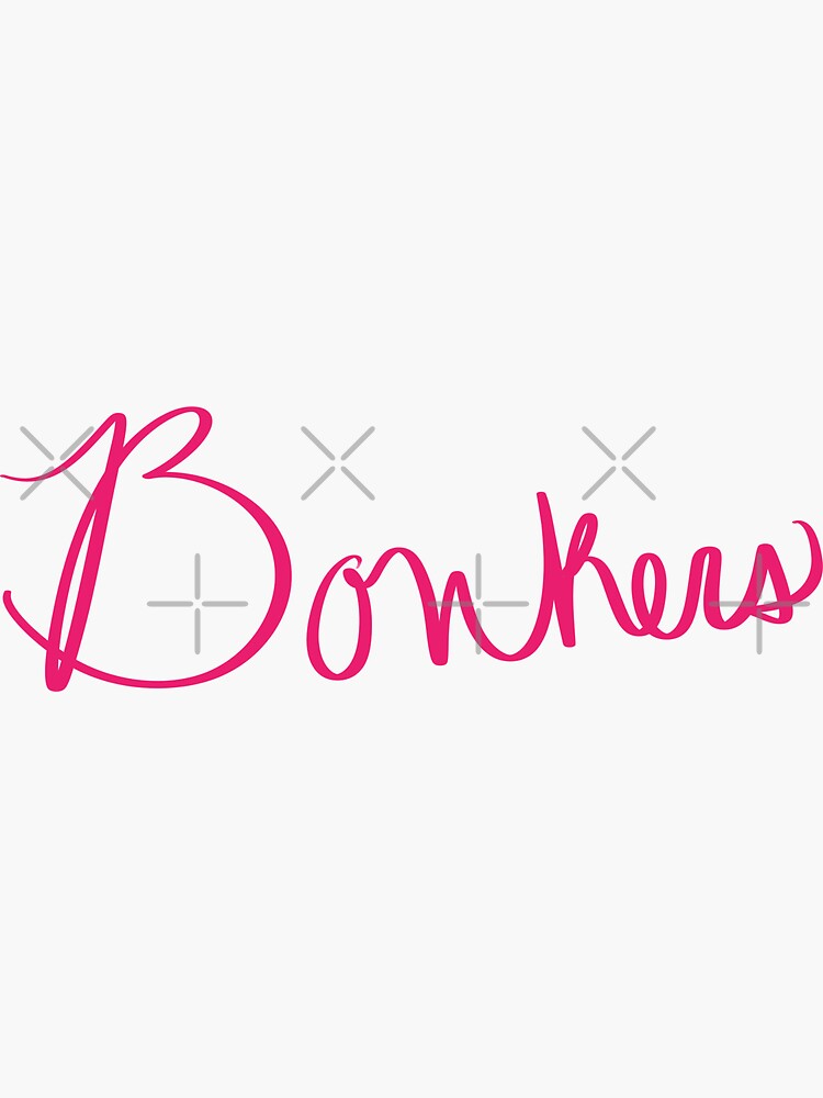 "Bonkers" Sticker for Sale by abeink | Redbubble