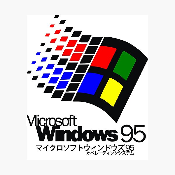 "Windows 95 Logo" Photographic Print for Sale by AmyLoisConte | Redbubble