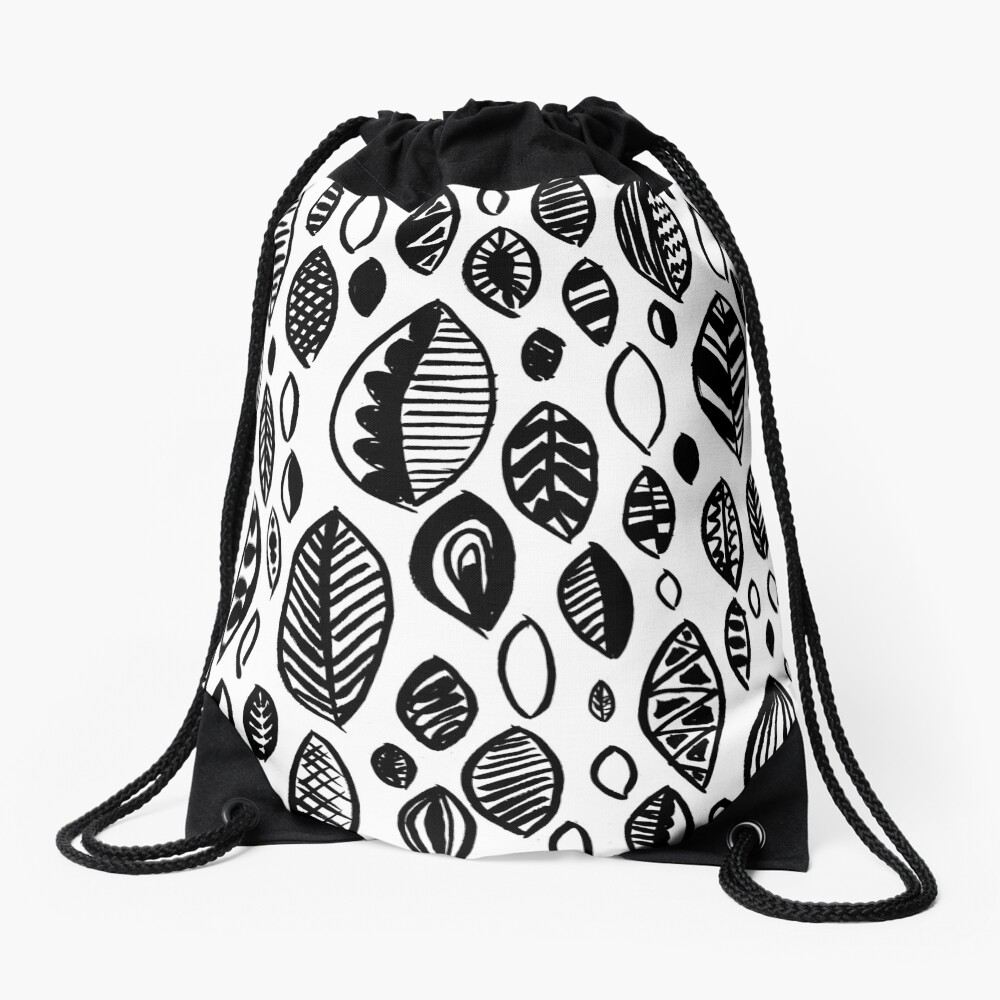 "Hand drawn leaf pattern, nature inspired, handmade, drawing, painting ...