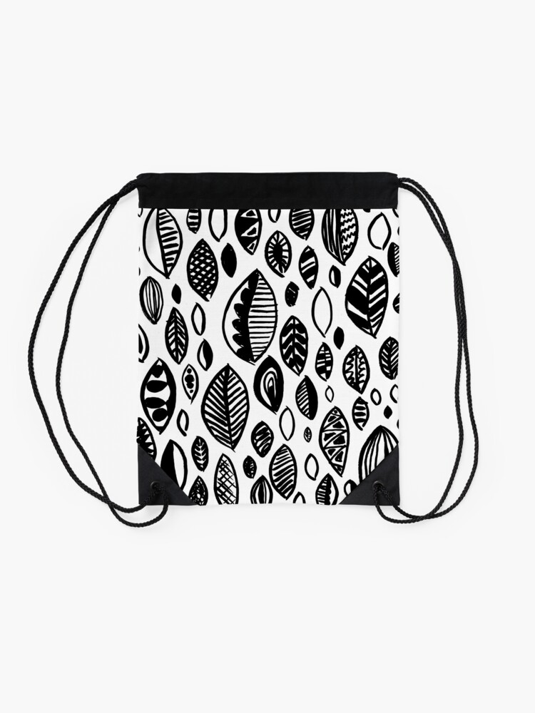 "Hand drawn leaf pattern, nature inspired, handmade, drawing, painting ...