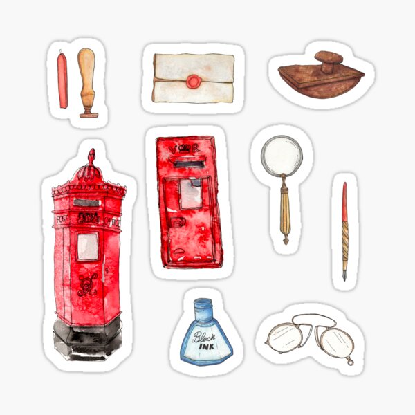 "Red Post Box" Sticker for Sale by rosieredbox | Redbubble