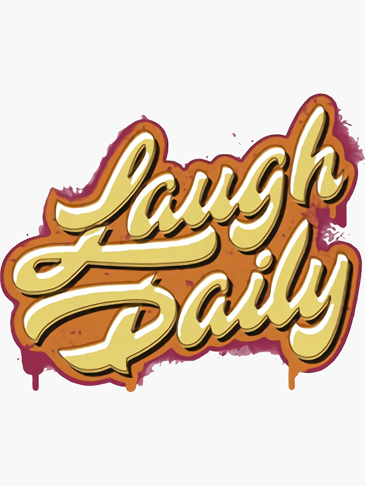 "JSTU - Laugh Daily" Sticker for Sale by Wanghton | Redbubble