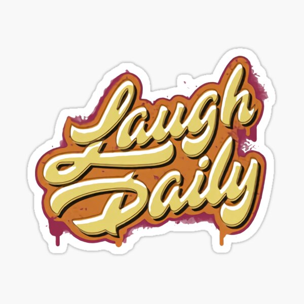 "JSTU - Laugh Daily" Sticker for Sale by Wanghton | Redbubble