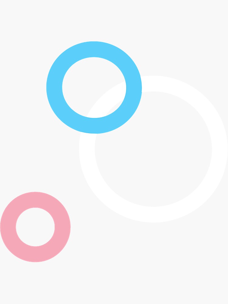 "Stealth Trans Pride Art Circles Print" Sticker for Sale by HuyenBap ...