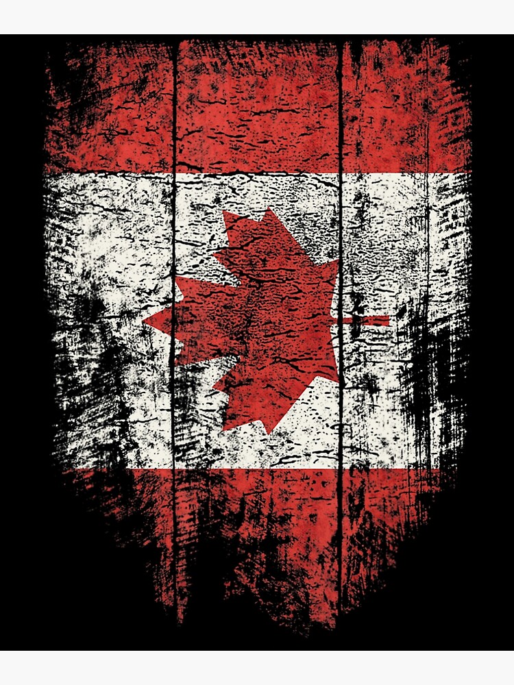 "Canada Women Men Distressed Maple Leaf Canadian Flag" Poster for Sale ...