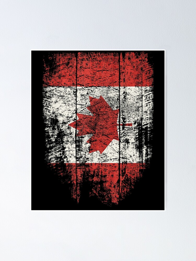 "Canada Women Men Distressed Maple Leaf Canadian Flag" Poster for Sale ...
